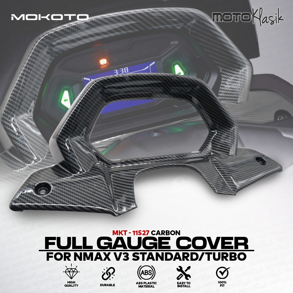 MOKOTO YAMAHA NMAX V3 STANDARD / TURBO TECHMAX FULL GAUGE PANEL COVER ...