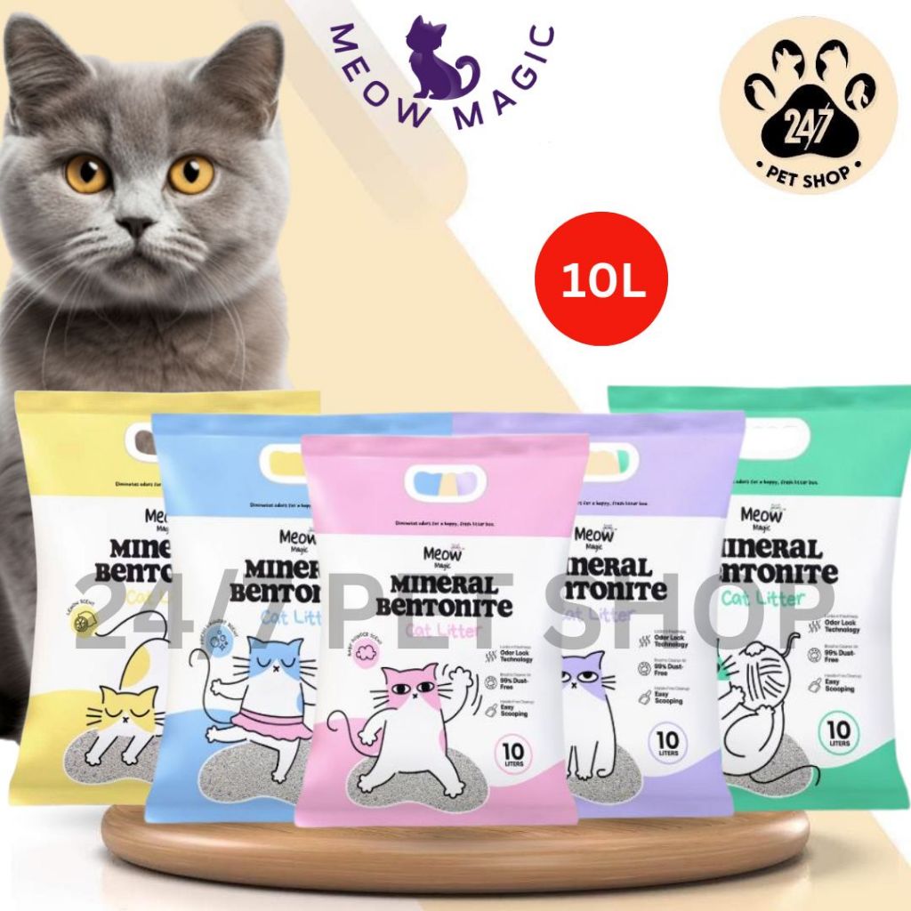 10L Meow Magic Bentonite Cat Litter All Stages Adult Kitten Ultra ...