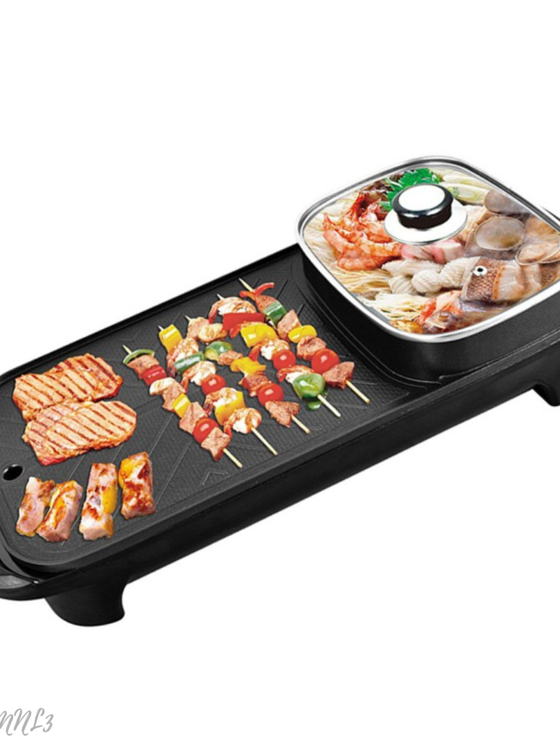 2 in 1 ELECTIC KOREAN SAMGYUPSAL SET with HOT POT | Korean BBQ Grill ...