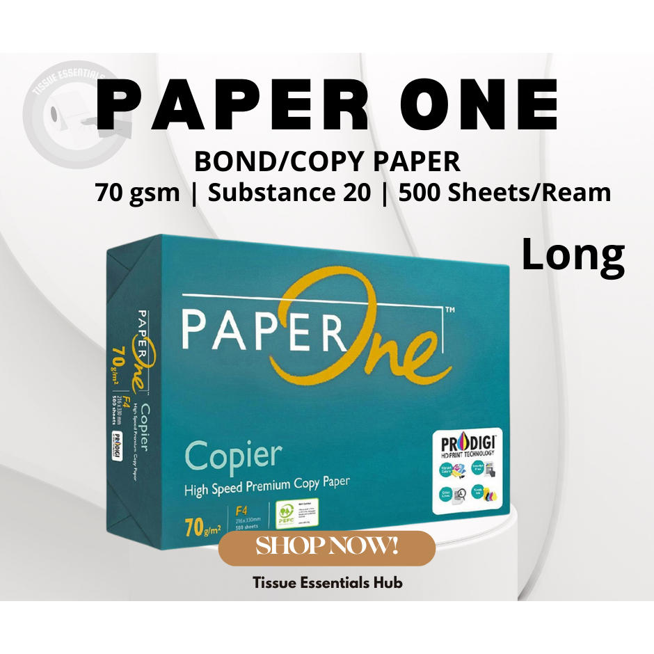 Paper One Copy Paper | 70 gsm | Long | Copier Bond Colored | Tissue ...