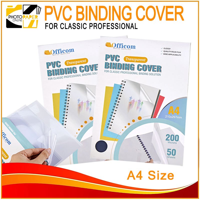 Officom PVC Binding Cover Transparent Bound Student Book Cover Demonstration File Bound A4 Size ...