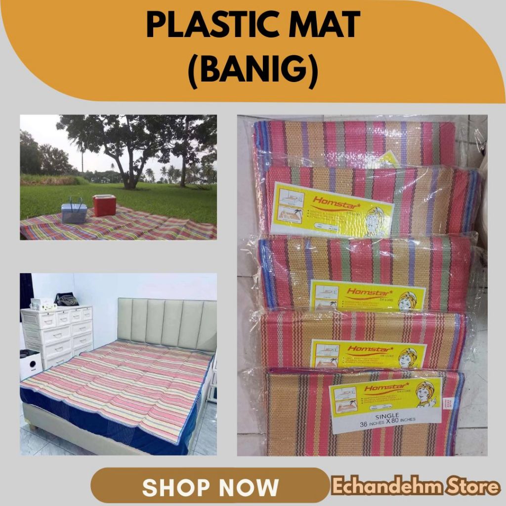 Foldable Banig Mat – Plastic Sleeping & Picnic Mat | Washable | Indoor ...