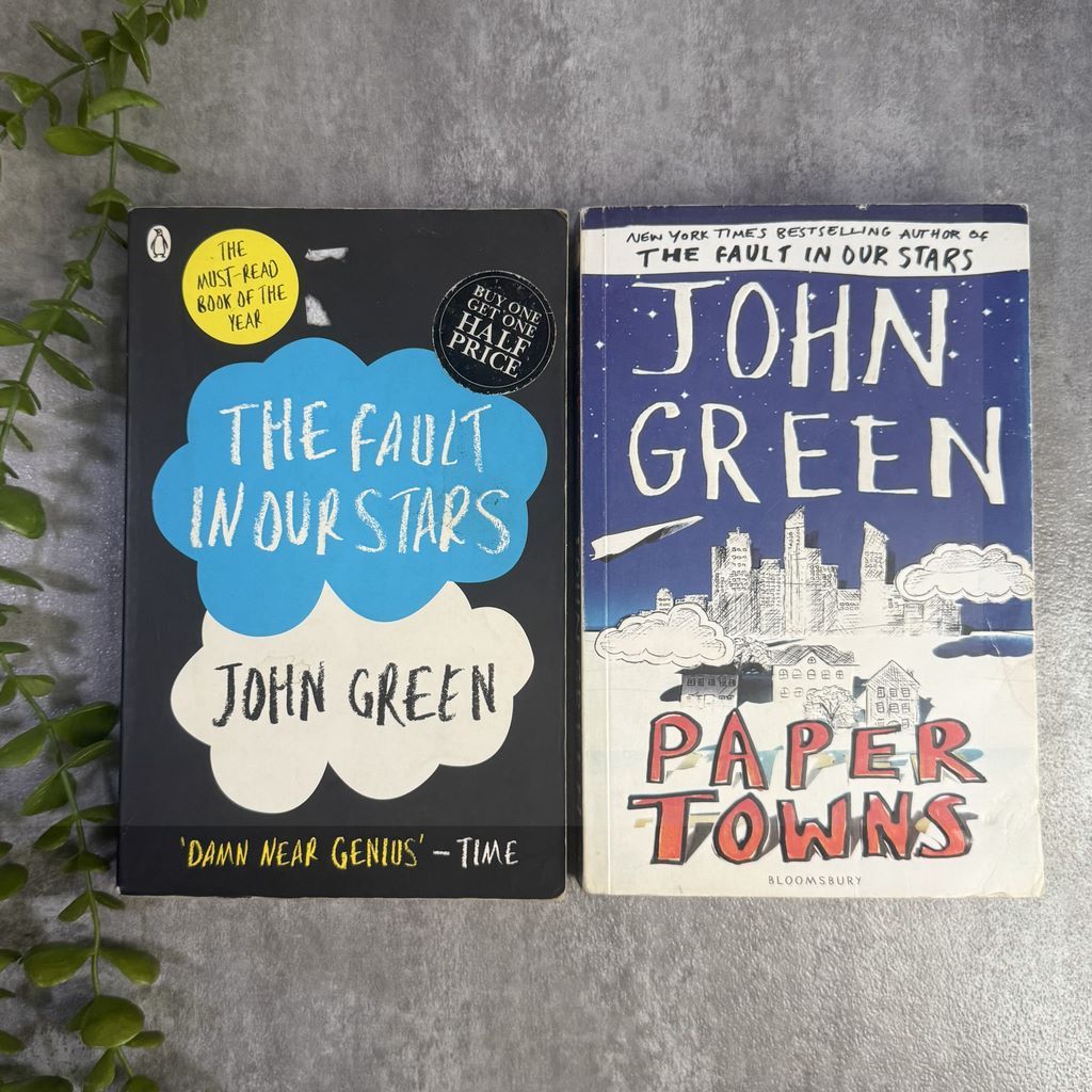 Paper Towns + The Fault in Our Stars by John Green (Authentic Preloved ...