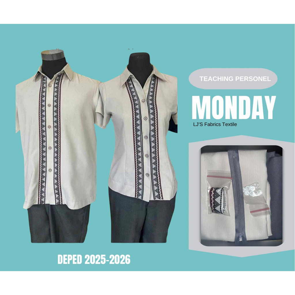 DepEd Teachers uniform 2025-2026 FABRICS TELA only. | Shopee Singapore