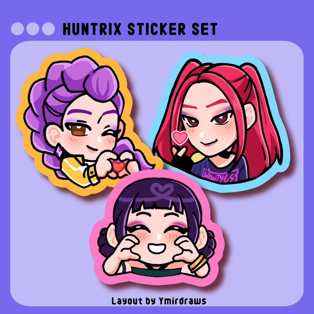 Kpop Demon Hunters Huntrix Sticker Set | Shopee Singapore