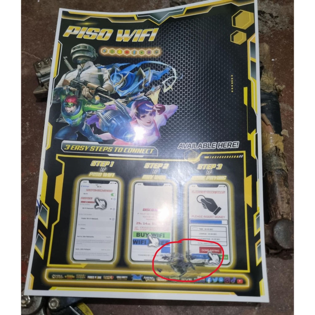 PISOWIFI STICKER GUIDE - DAMAGE / PRINTING ERROR | Shopee Singapore