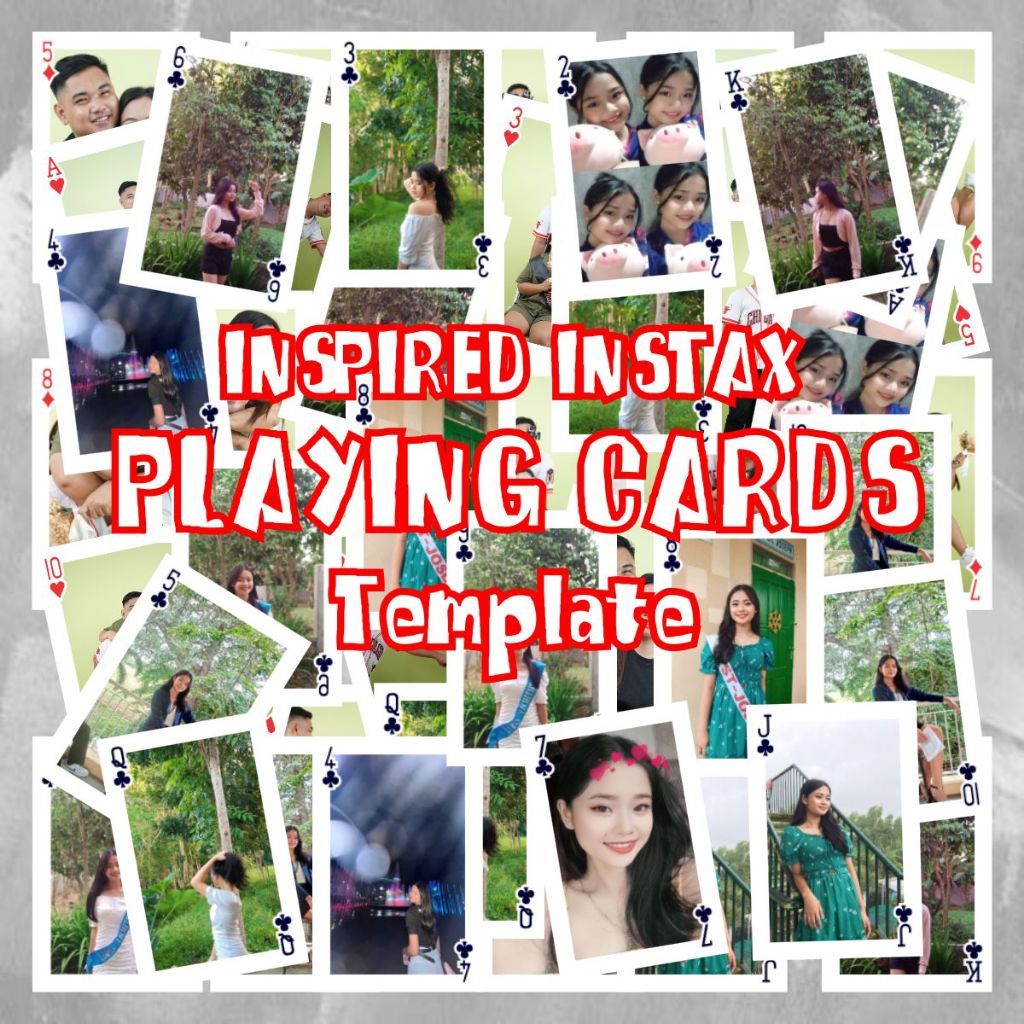 PHOTO PRINT MINI INSTAX SIZE 2X3 INCHES PLAYING CARDS TEMPLATE MOBILE ...