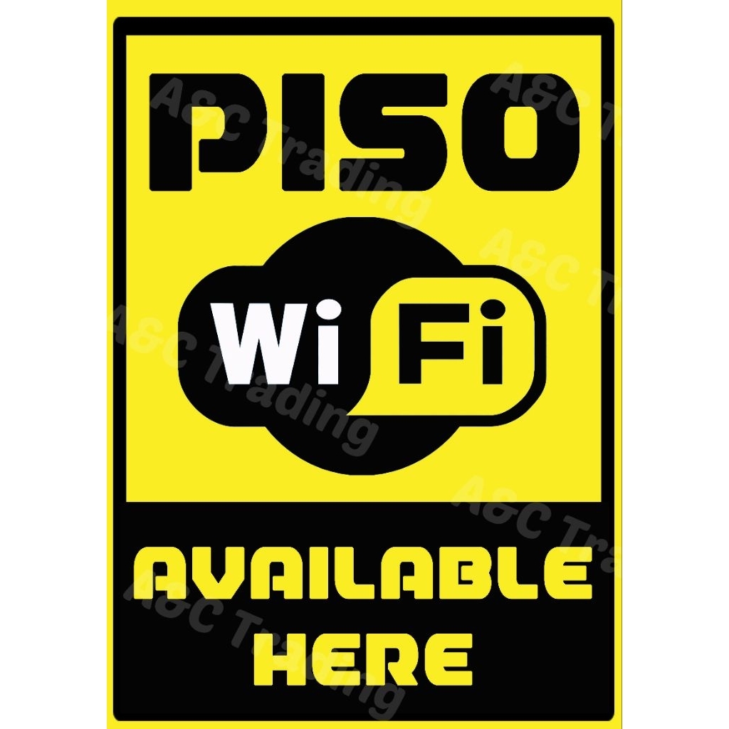 PISO WIFI Laminated Signage A4 Sized | Shopee Singapore