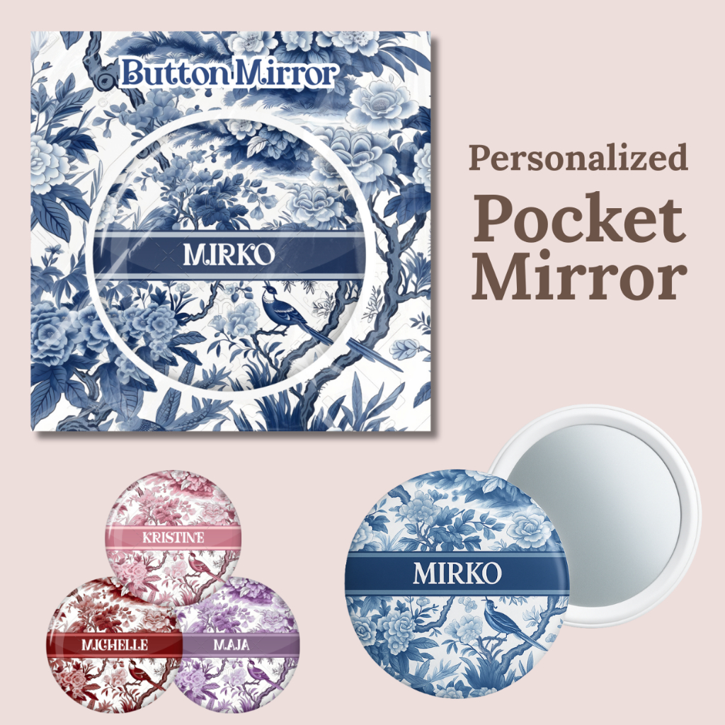 Personalized Pocket Mirror / Custom Name Souvenir or Gift | Shopee ...