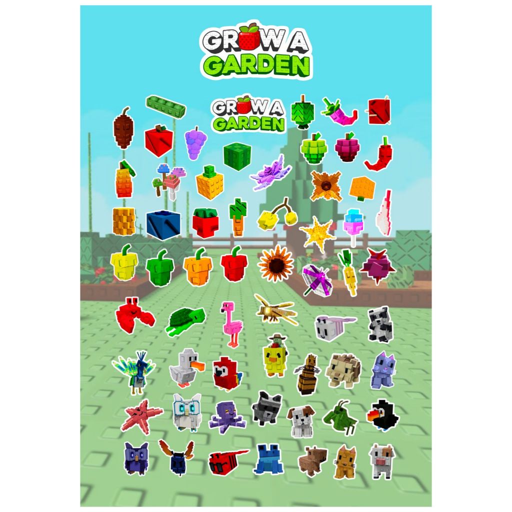 GROW A GARDEN STICKERS PERFECT FOR FOR NOTEBOOKS, TUMBLER ETC. | Shopee ...