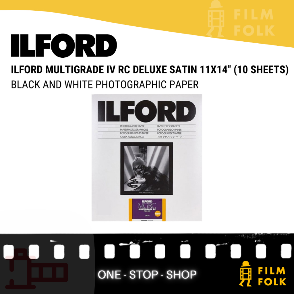 Ilford Multigrade IV RC Deluxe Satin 11x14" – B&W Photo Paper (10 ...