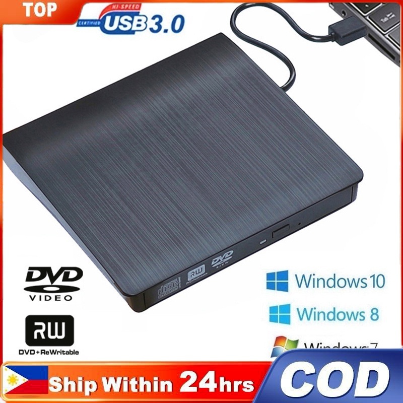External DVD Optical Drive USB 3.0 CD DVD ROM CD RW Player Reader ...