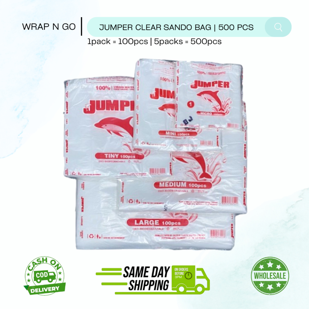 WnG Jumper Clear Plastic Sando Bag | Micro, Mini, Tiny, Medium, Large ...