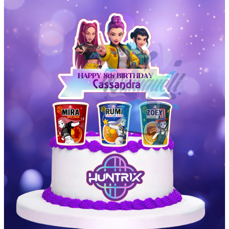 KPOP Demon Hunters HUNTRIX Cake Topper Customised Cake Topper ...