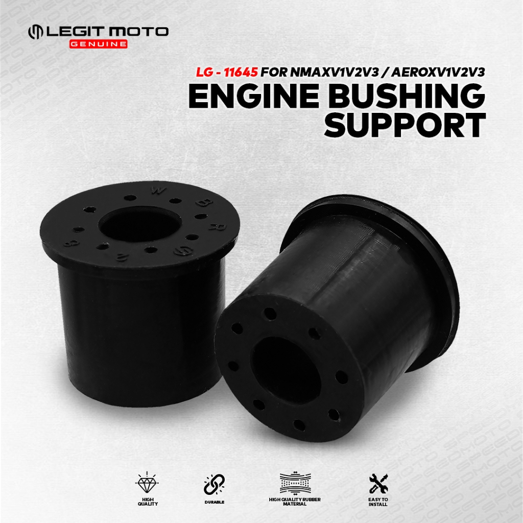 LEGITMOTO NMAX V1 V2 V3 / AEROX V1 V2 V3 ENGINE BUSHING SUPPORT BLACK ...