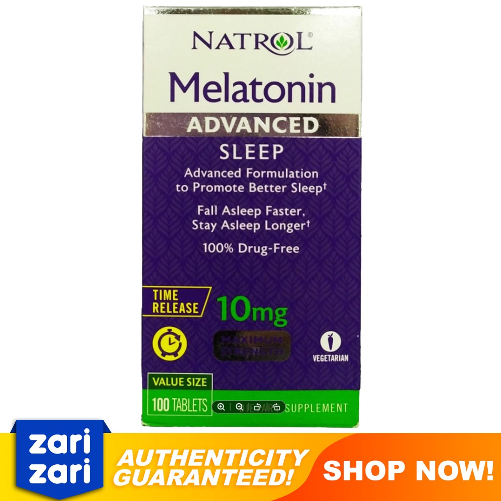 Product image Natrol Melatonin Advanced Sleep Maximum Strength Time ...
