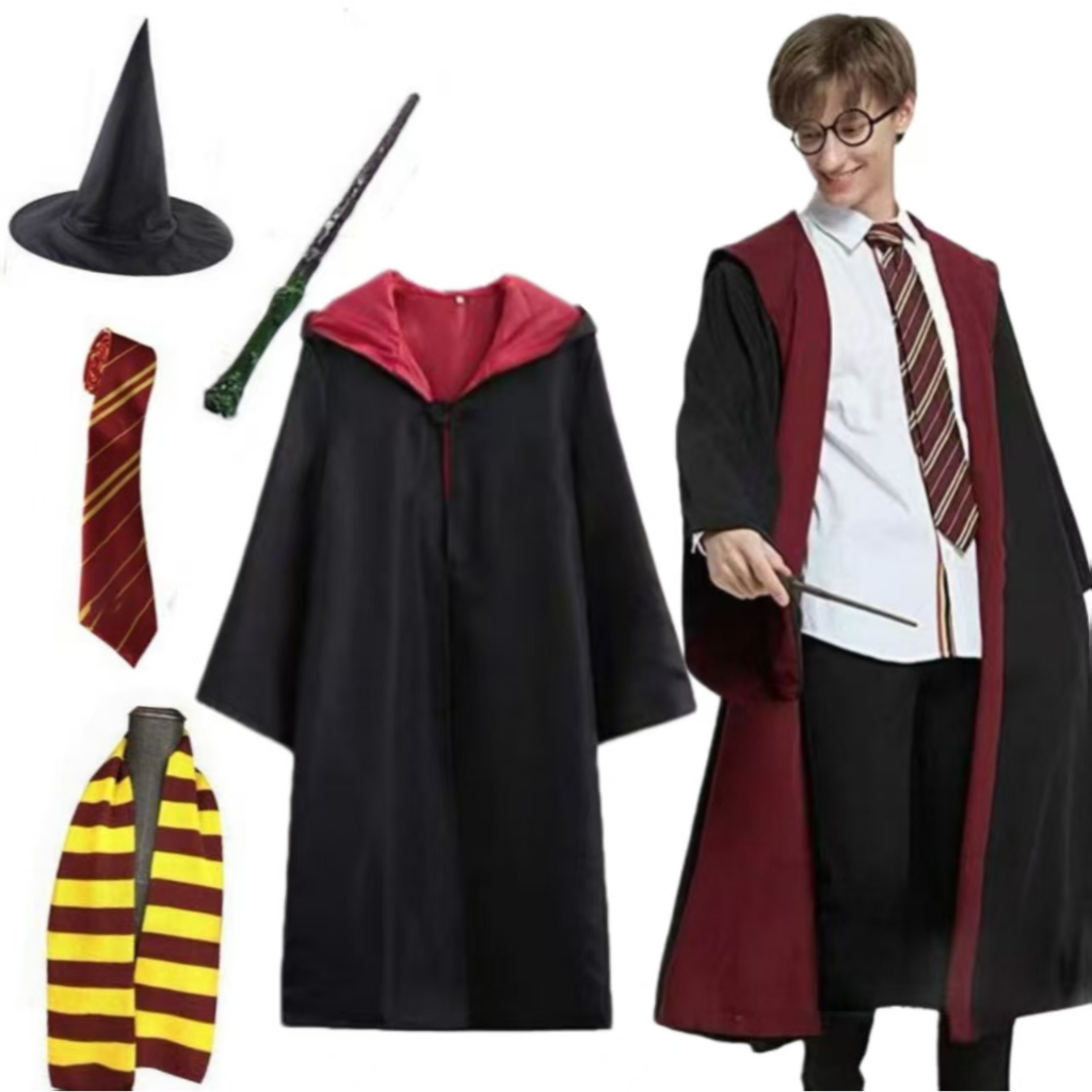 Harry Potter cosplay costume robe cloak Halloween costume for kids and ...