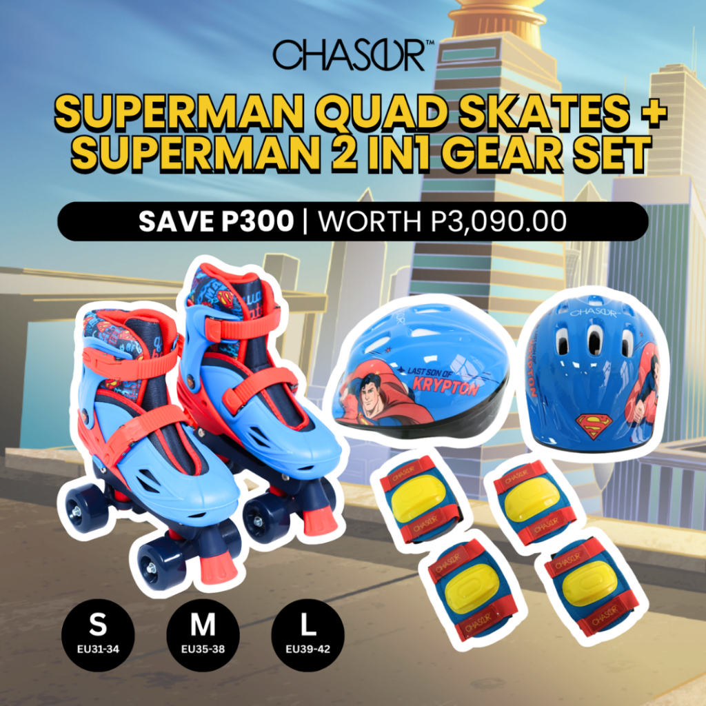 Superheroes Bundle: Superman DC Adjustable Quad Skates+Superman 2 in 1 ...