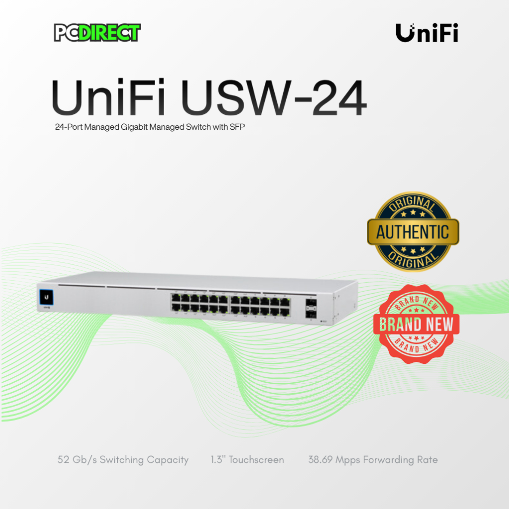 Ubiquiti Networks UniFi USW-24 24-Port Managed Gigabit Managed Switch ...