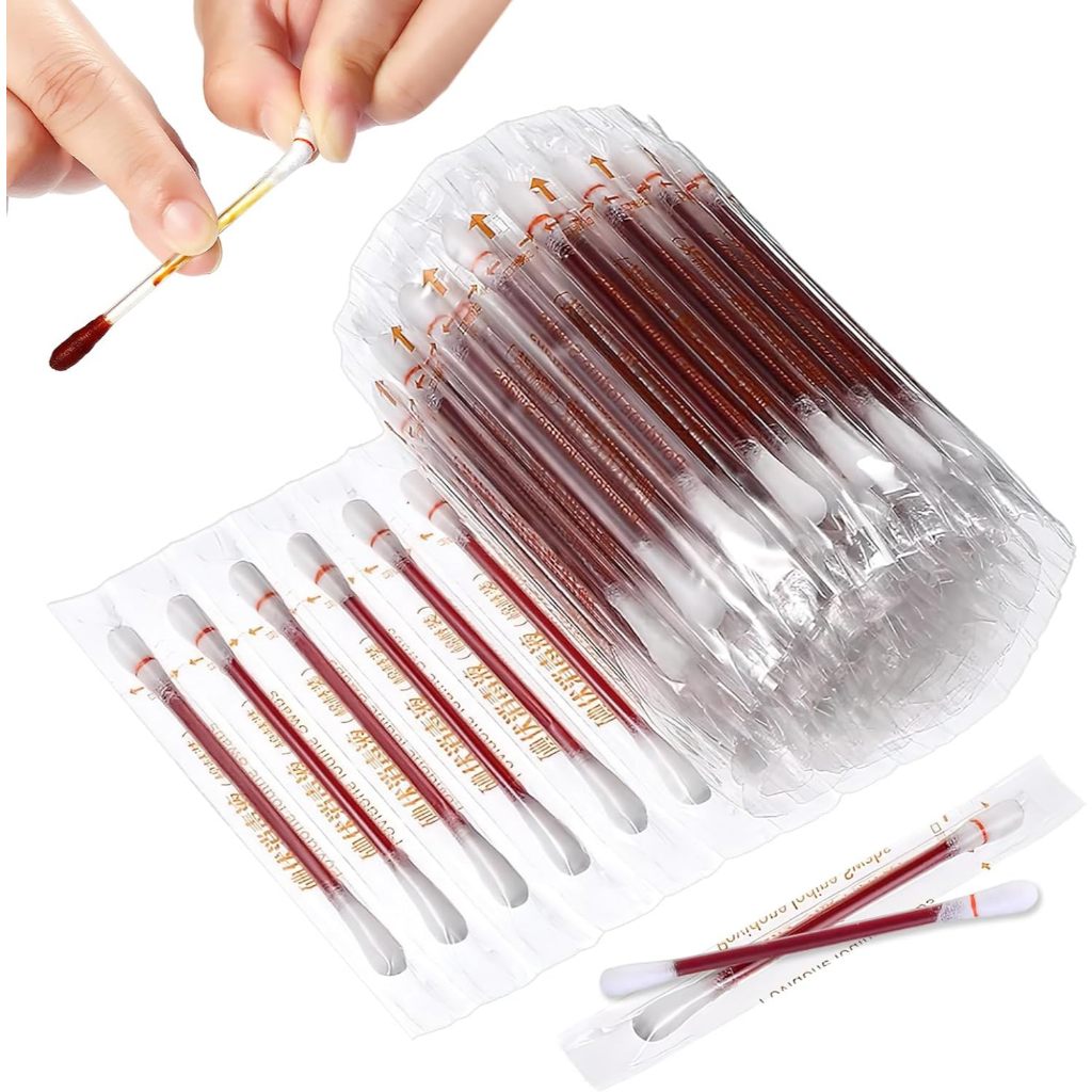 Iodine Cotton Swabs Disposable Individually Wrapped for First Aid ...