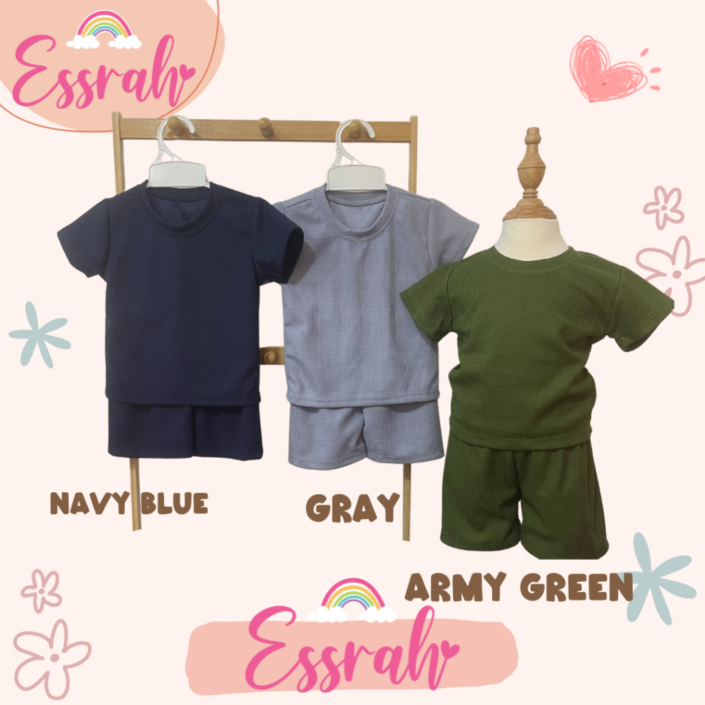 Terno for boy ROUNDNECK WAFFLE (waffle top and bottom cotton terno ...