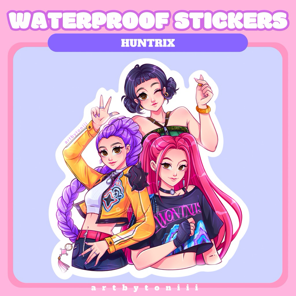 HUNTRIX Kpop Demon Hunters | Waterproof Stickers | Laminated Vinyl ...