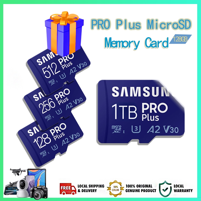 SD Card Pro Plus 128GB/256GB/512GB/1TB U3 V30 A2 Class 10 Memory Card ...