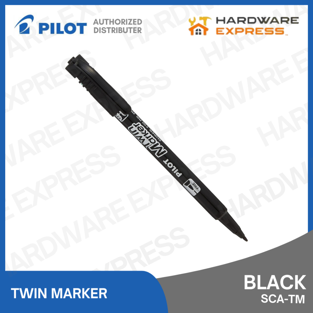 PILOT Twin Marker SCA-TM Extra Fine and Fine Black | Shopee Singapore