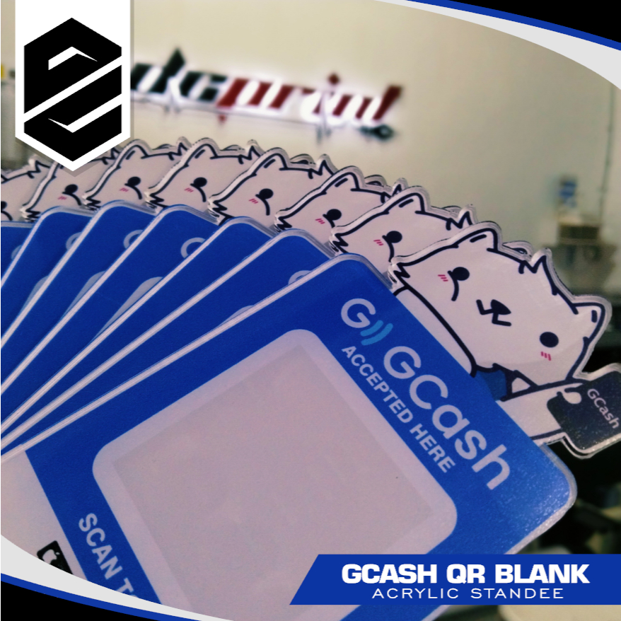 STANDEE GCASH BLANK QR CODE MADE IN ACRYLIC PROVIDE YOUR QR STICKER ...