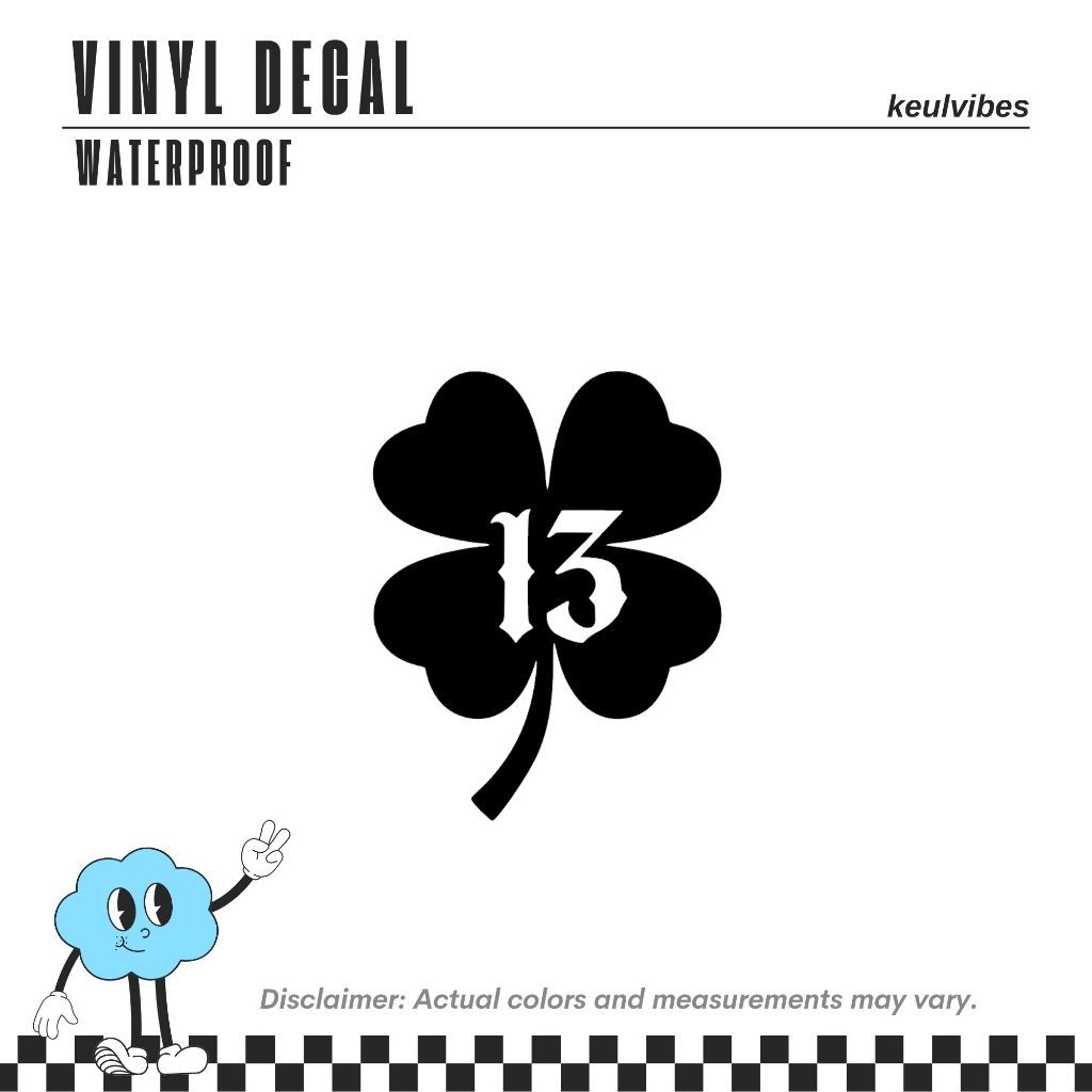 13 clover leaf lucky logo Vinyl Decals brand laptop motor bike car ...
