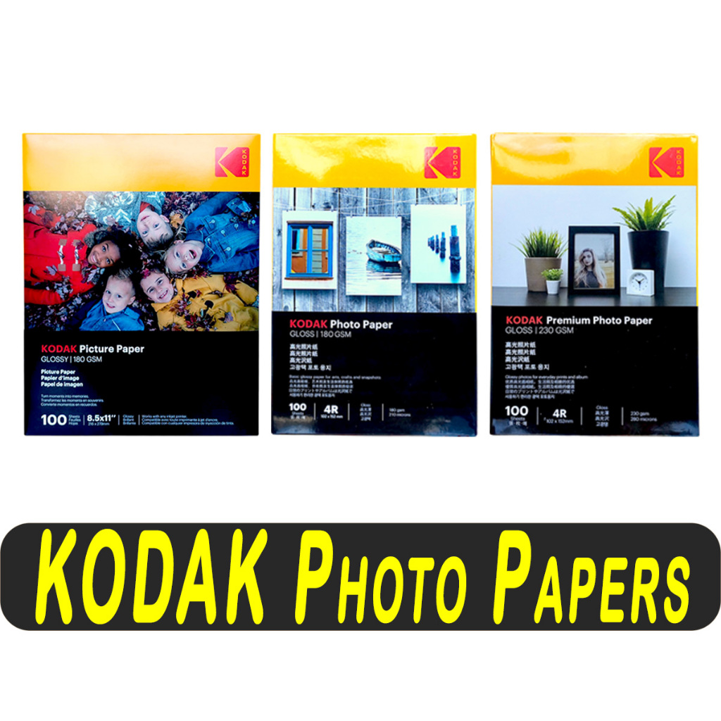 Kodak Photo Paper | Glossy, Matte, Satin | 4R, A4, A3, Letter Sizes ...