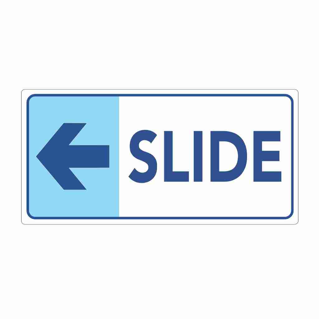 SIGNAGE - SLIDE LEFT ARROW - PVC PLASTIC MATERIAL SIGNAGE | Shopee ...