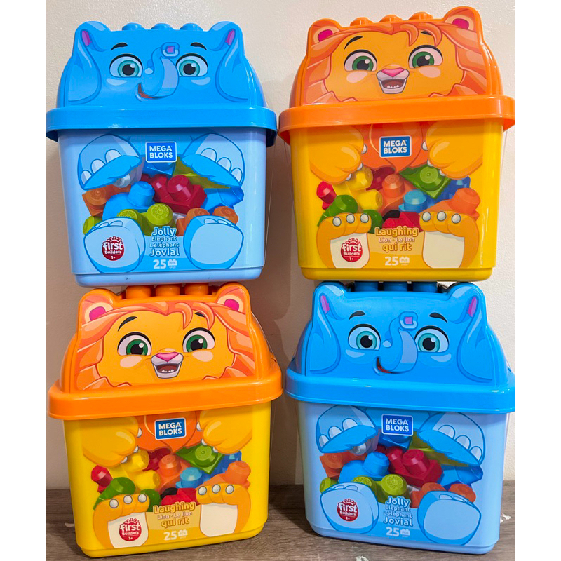 Mega Bloks First Builders Build N' Learn Bucket, 25pcs | Shopee Singapore