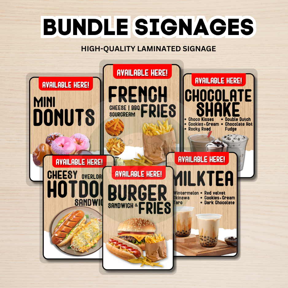 Bundle Signage l Street Food signages | Sari-Sari Store Signage l ...