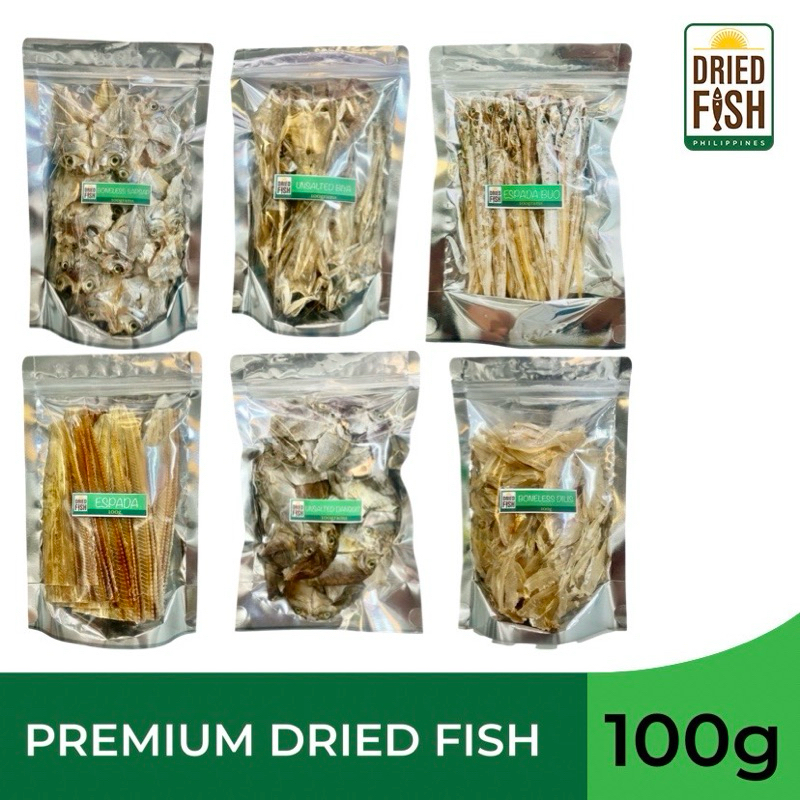 DFP Dried Fish 100grams in Resealable Pouch (DANGGIT | DILIS | ESPADA ...