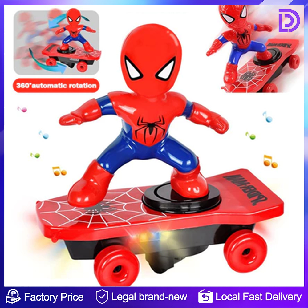 Spider Man Car Toys For Kids Gift Super Hero Stunt Scooter Cartoon ...