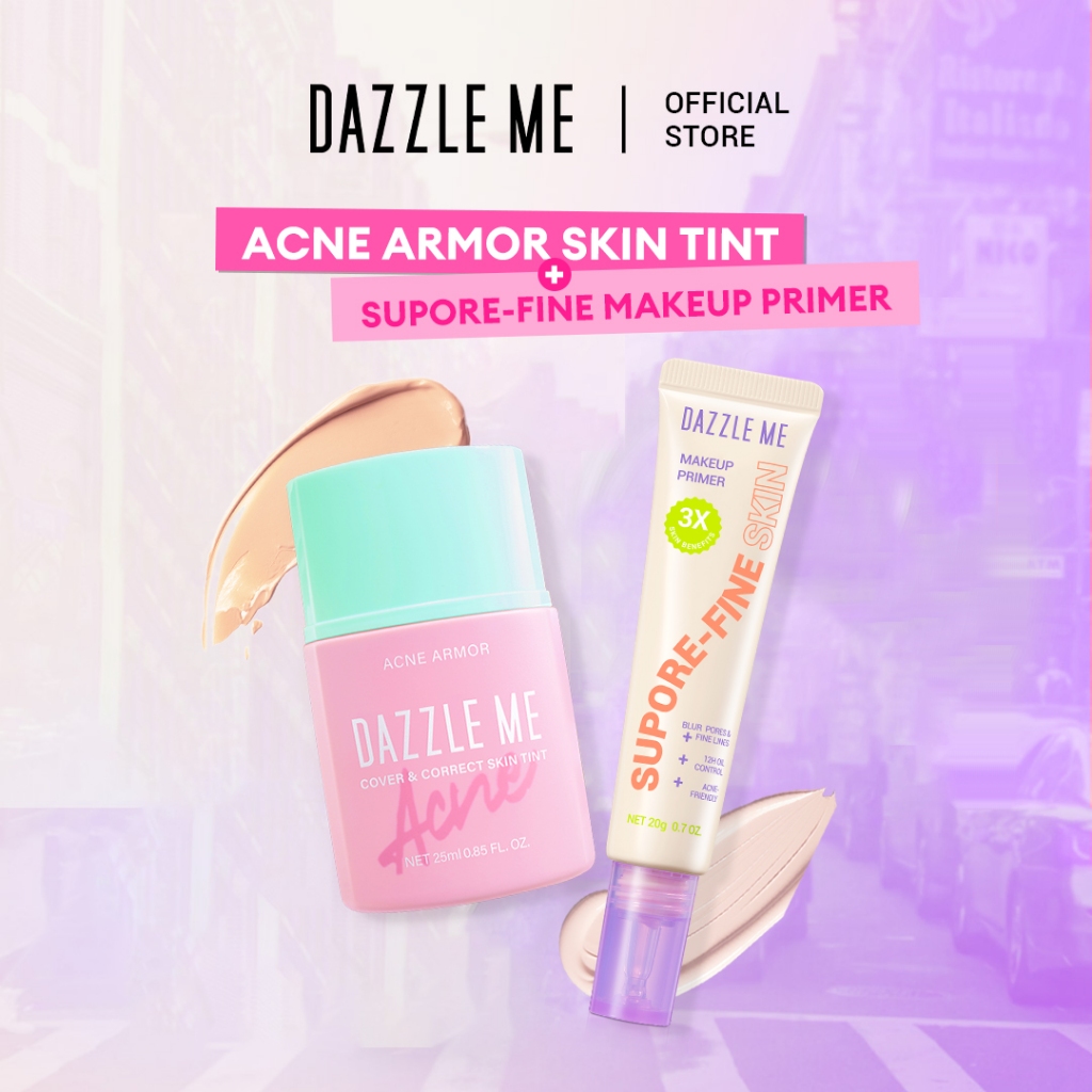 DAZZLE ME Supore-Fine Primer + Acne Armor Skin Tint - Makeup Set ...