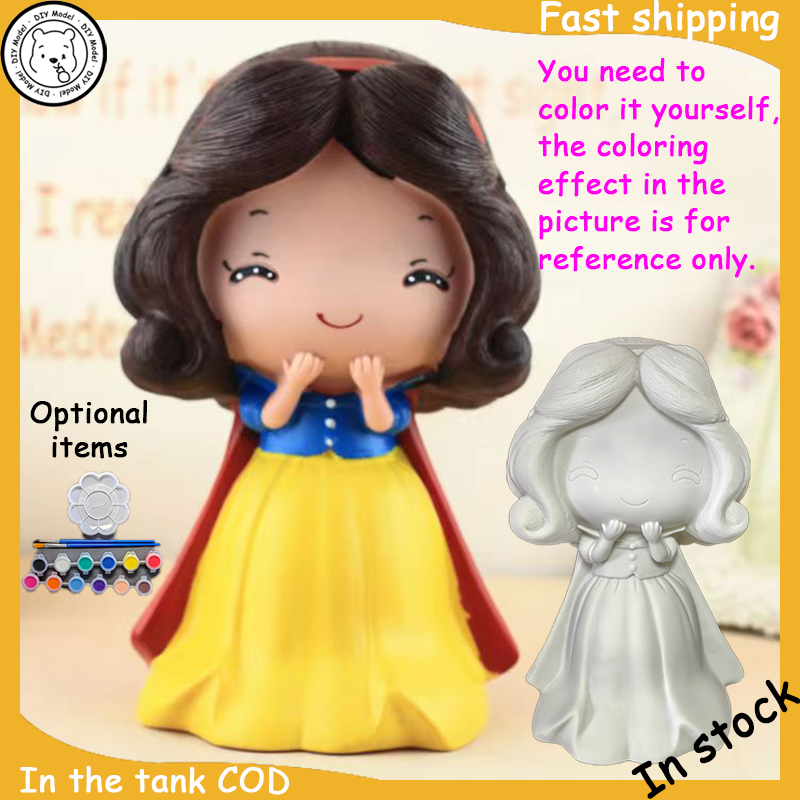 DIY Model Disney princesses coinbank painting with box! Best gift and ...