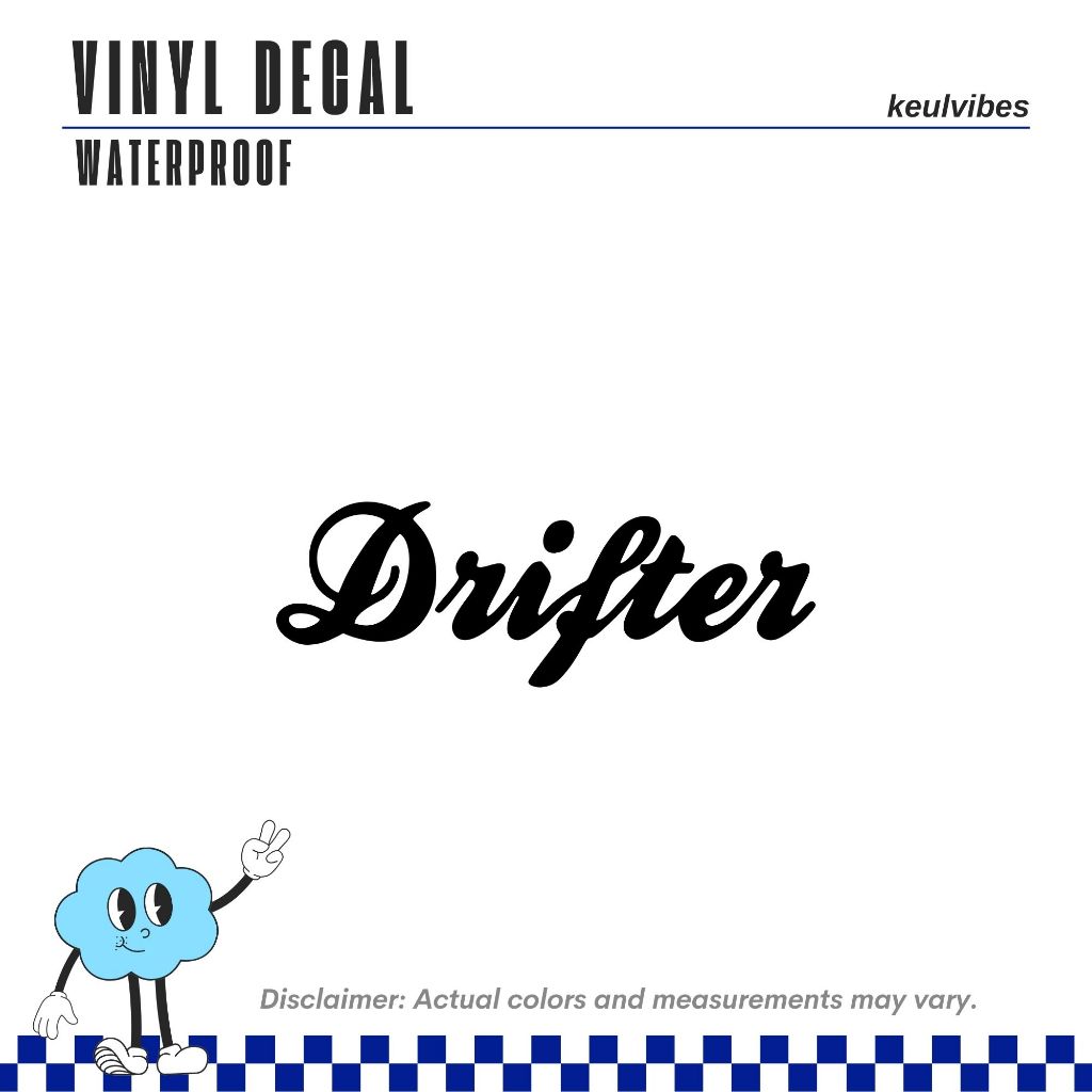Drifter JDM logo Vinyl Decals brand laptop motor bike car tumbler ...