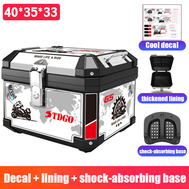 Motorcycle Trunk Box 45L Large Capacity With Compartment ABS Material ...