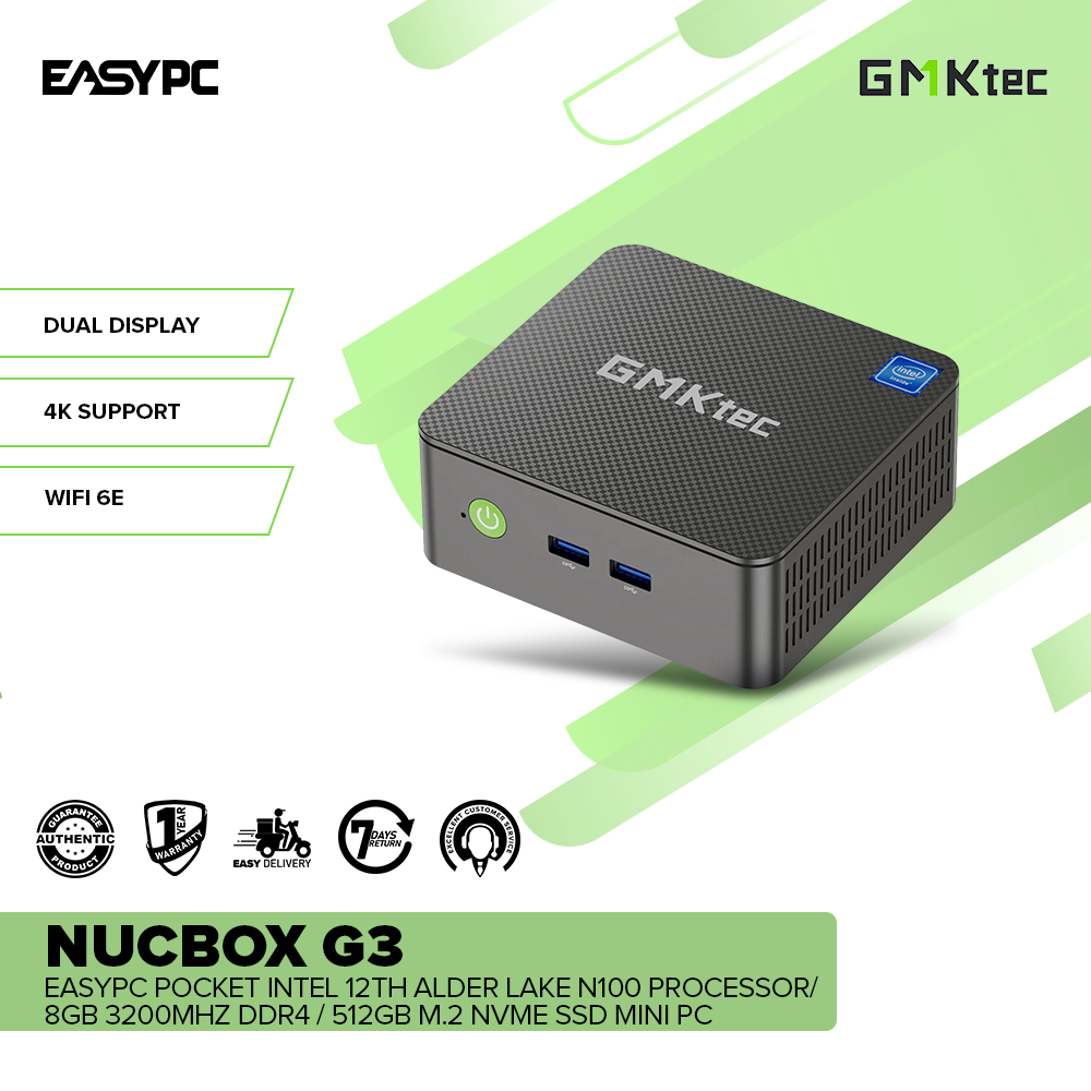 EasyPC Pocket Rocket GMKtec Nucbox G3 Intel 12th Alder Lake N100 ...