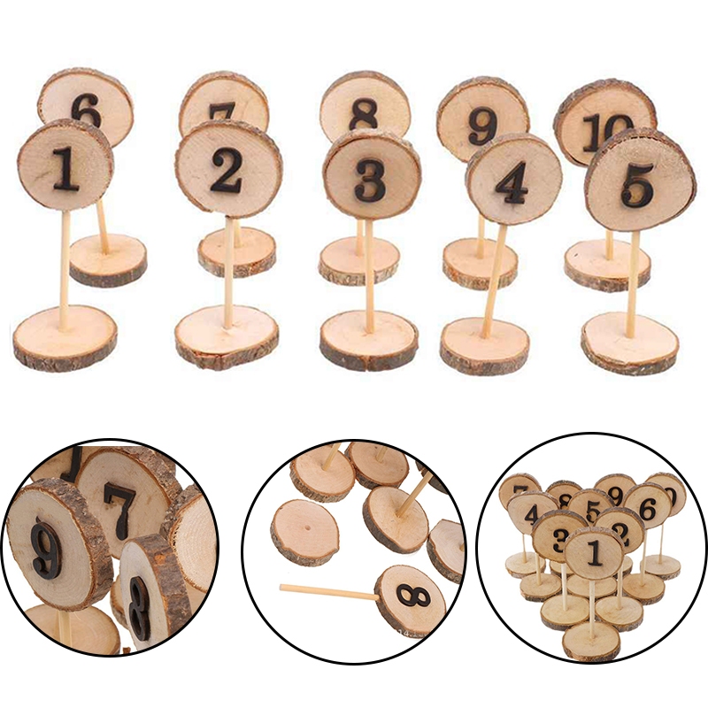 10PCS Number Table Number Wooden Numbers for Receptions Weddings ...