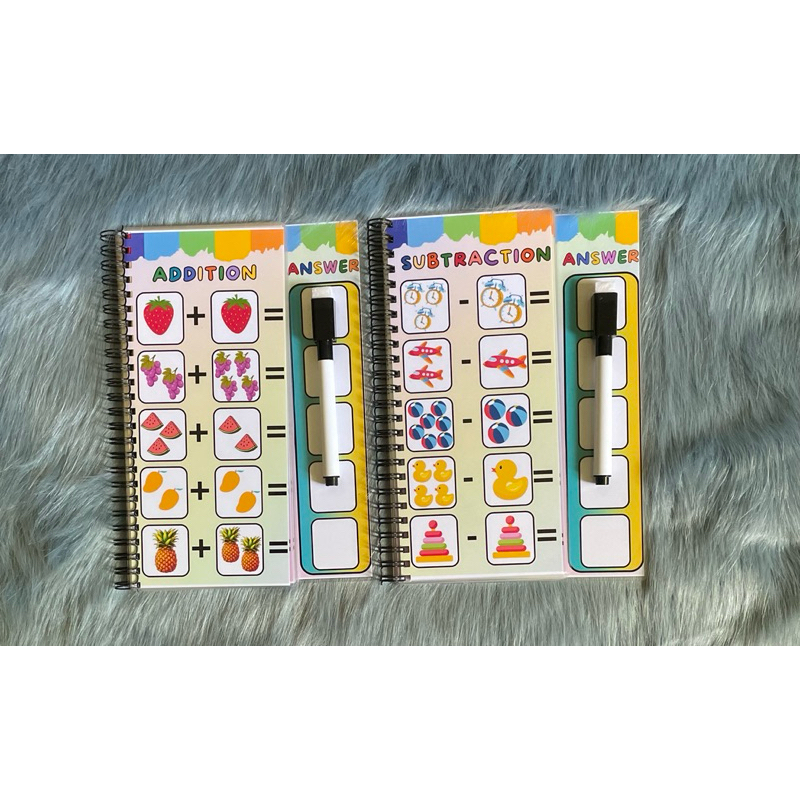 MATH Write and Wipe with freee marker (addition,Subtraction ...
