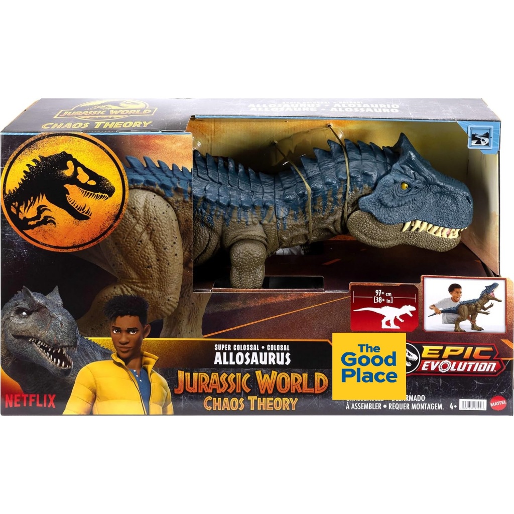 MATTEL Jurassic World Super Colossal Allosaurus Figure with Eating ...