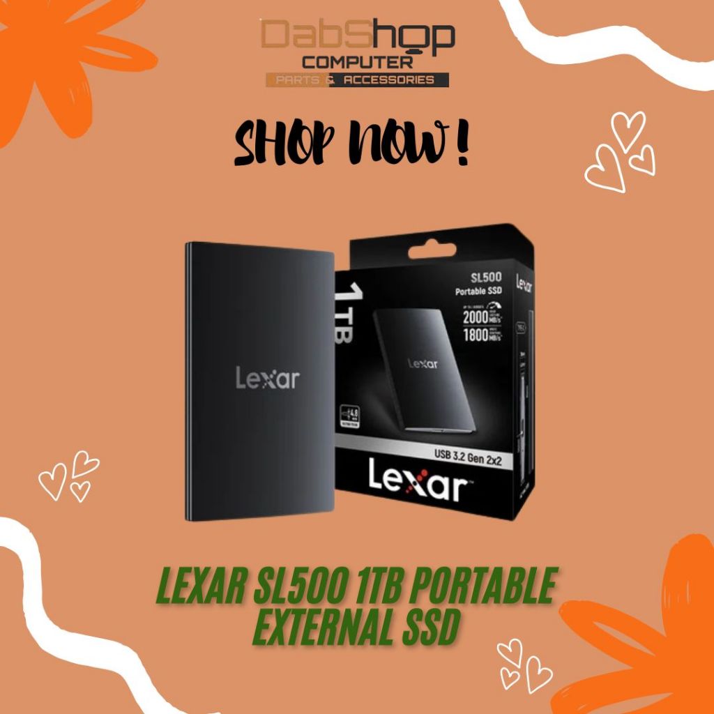 LEXAR SL500 1TB PORTABLE EXTERNAL SSD | Shopee Singapore