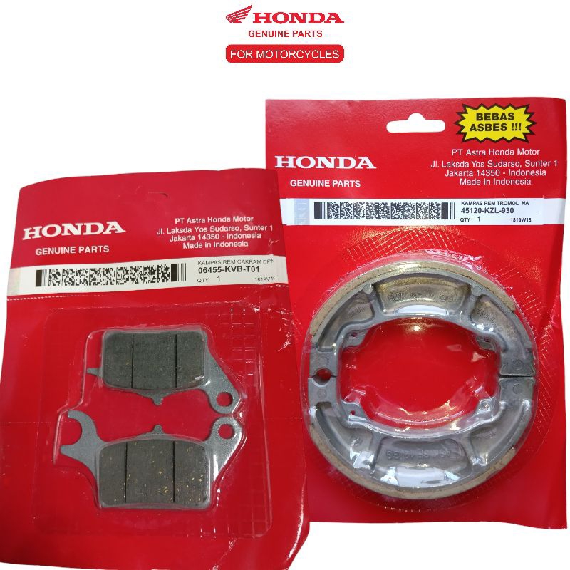 Honda Beat Brake Pad brake shoe Kit Set Front and Rear Parts | Shopee ...