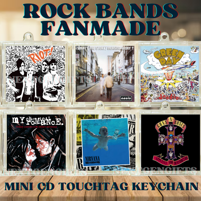 Mini CD TouchTag NFC Custom Keychain - Rock Bands (LP, MCR, Paramore ...