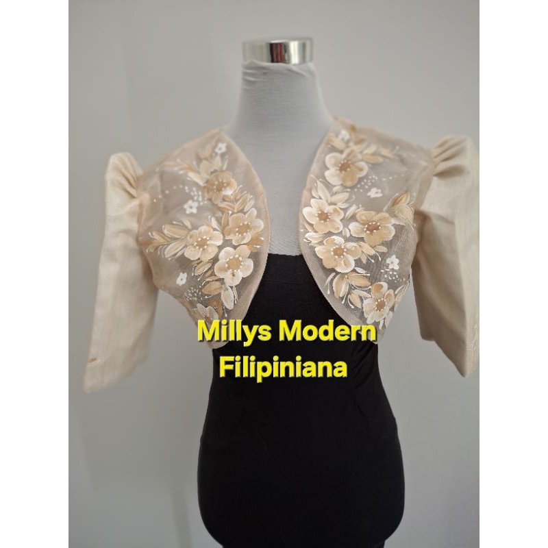 Bolero Mocha / Mocha handpaint mestiza millys modern filipiniana ...