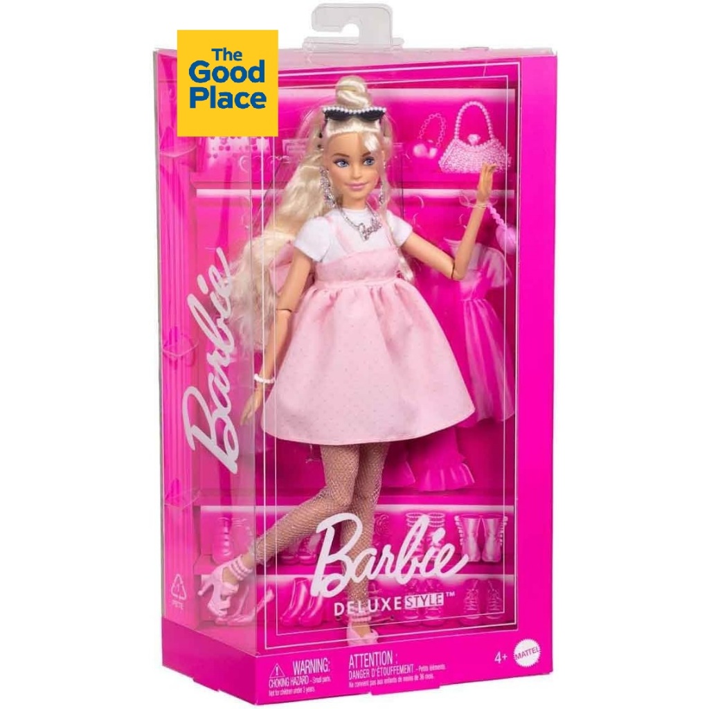 MATTEL Barbie Barbiecore Deluxe Style Doll 3 Top Knot, Pink Pastel ...