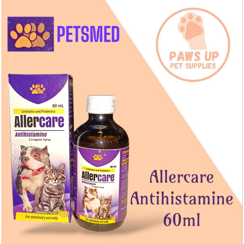 Petsmed Allercare Antihistamine for Dog and Cat Banana Flavor 60ml ...